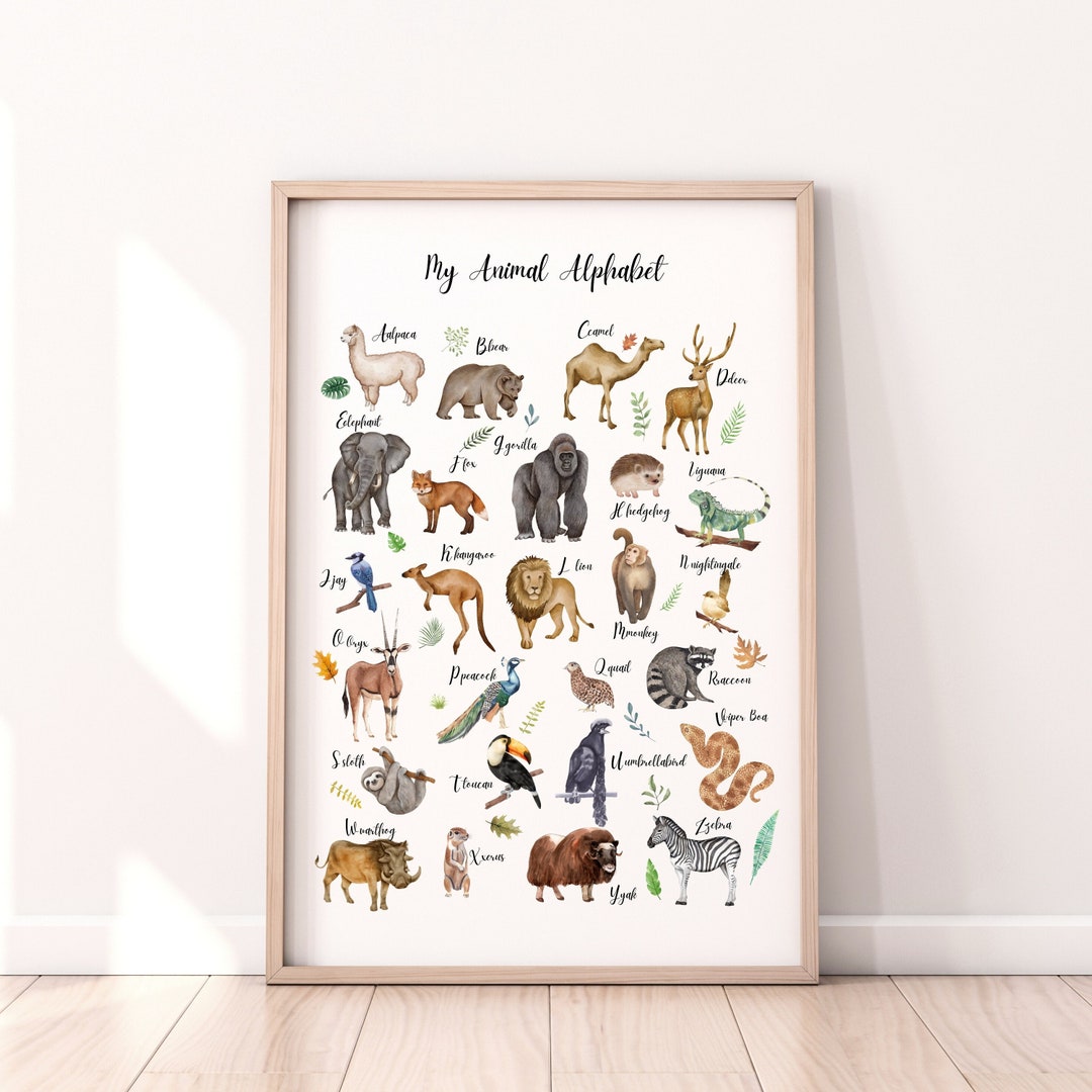 Animal ABC Poster, Educative Abc, Animal A-z,abcposter, Alphabet ...