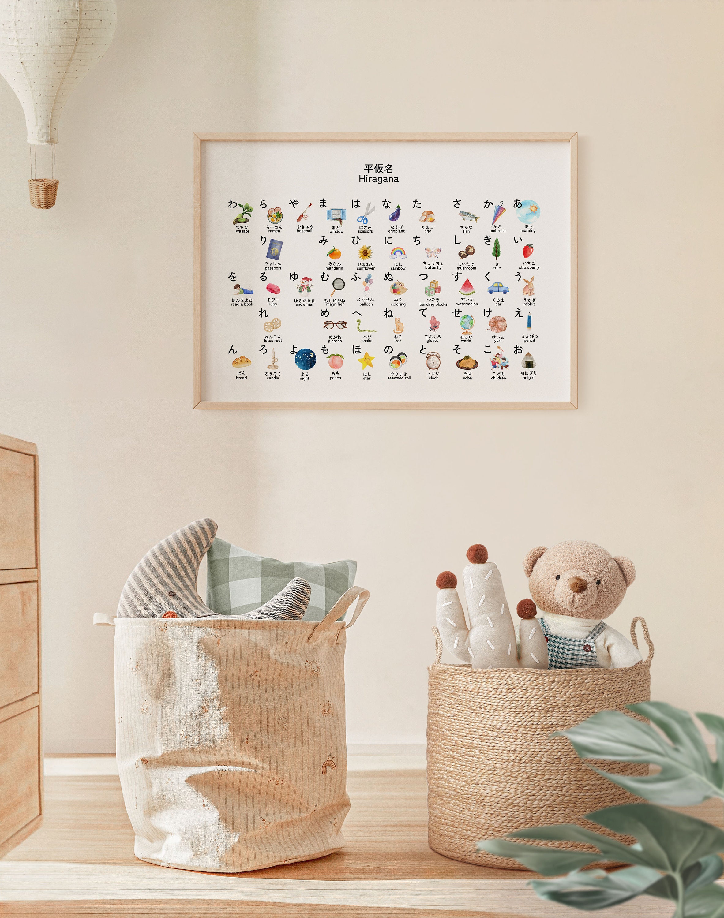 Hiragana Poster,hiragana Printable, Printable Hiragana, Japanese ...