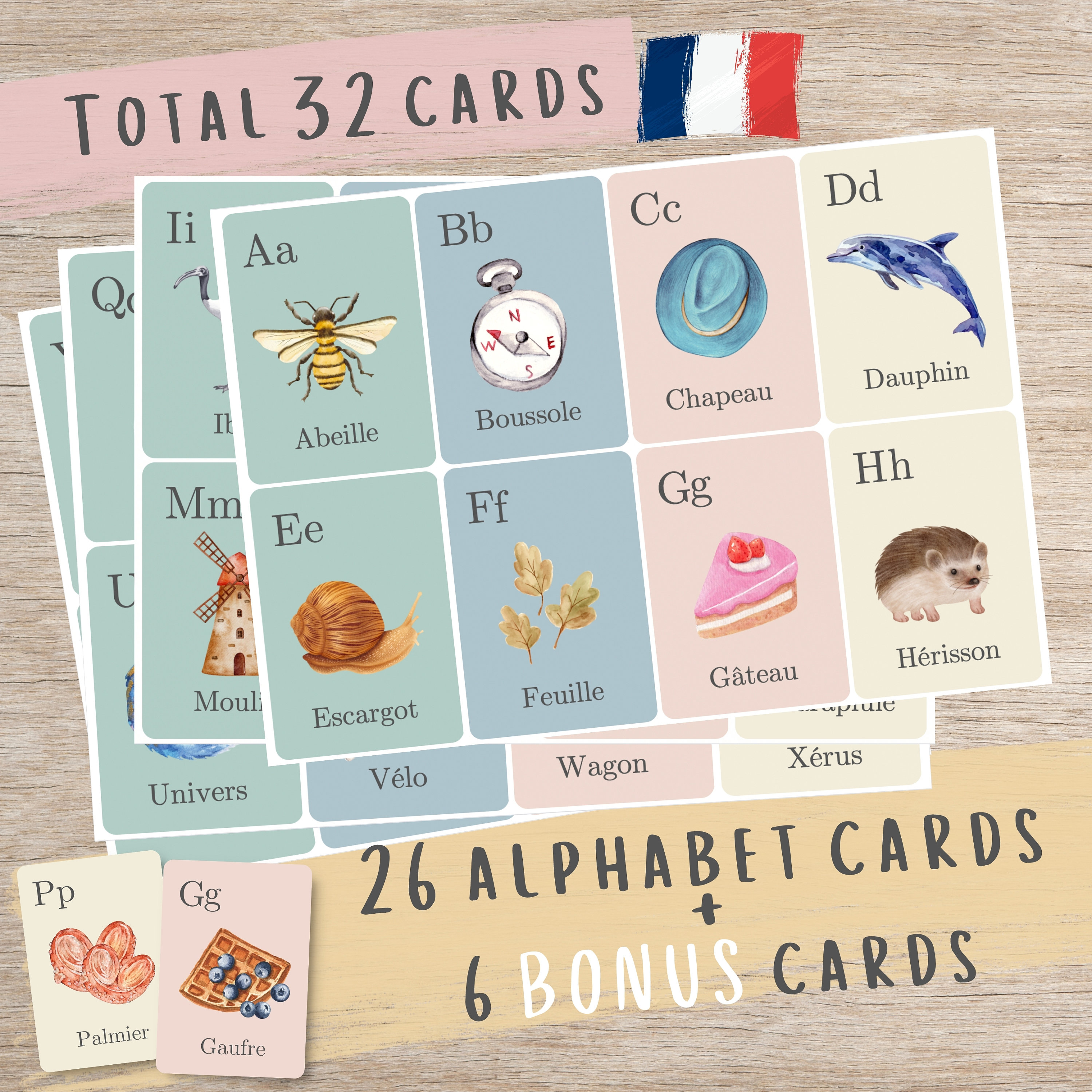 French Alphabet Flash Cards, Homeschool Ativity,abcflashcards ...