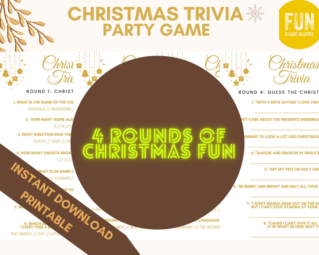 Christmas Trivia | Game Bundle | Christmas Quiz | Printable Instant ...