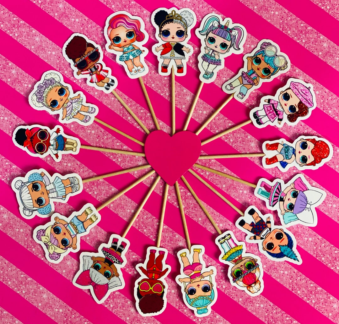 12x Cute Dolls Cupcake Toppers / Baby Shower Picks Party - Etsy