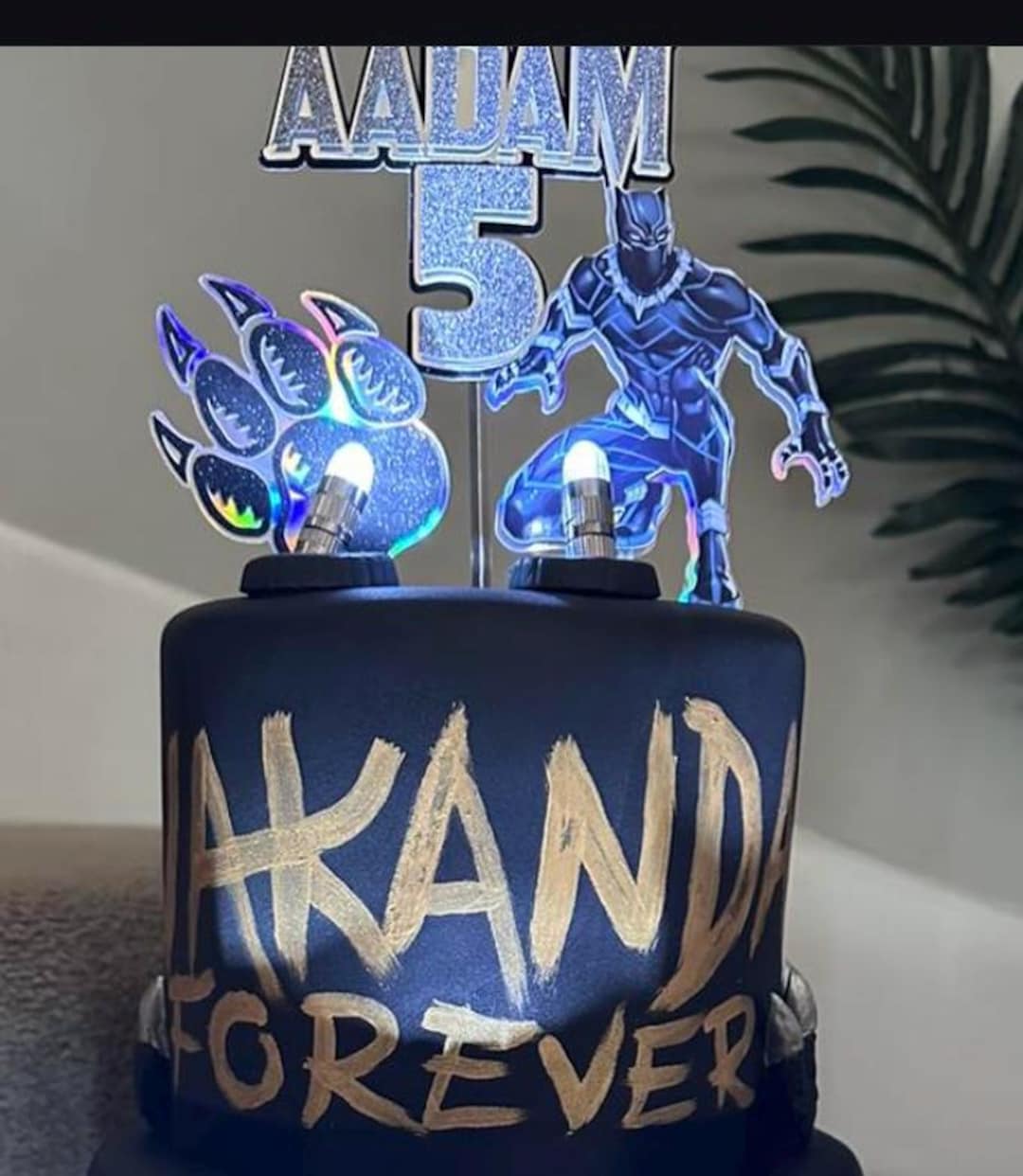 Personalised Black Panther Inspired Cake Topper/ Birthday Cake Decor - Etsy