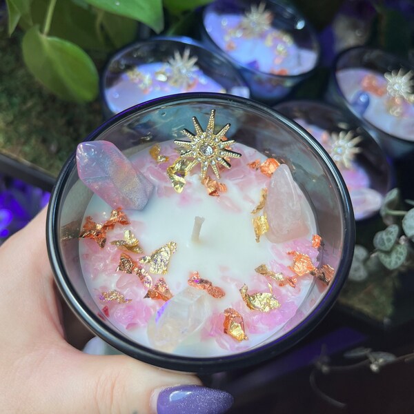 Crystal Candle - Etsy