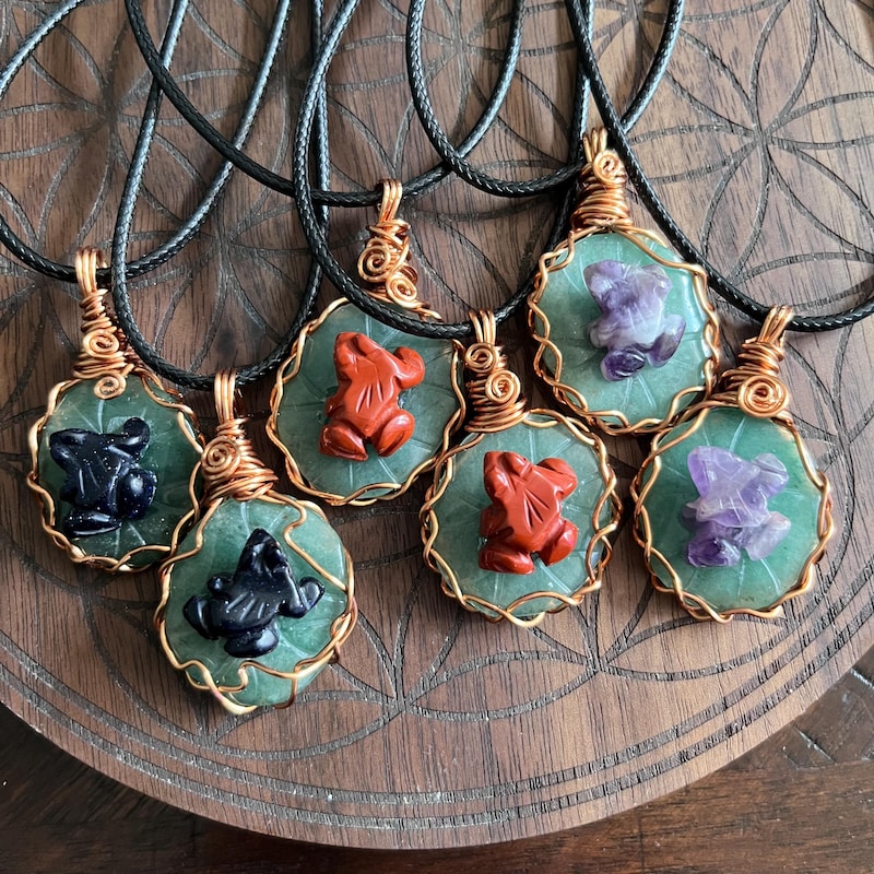 Frog Amethyst Necklace - Etsy