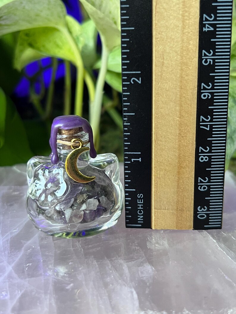 Mini Moonlit Familiar Amethyst Spell Jar - Intuition, Calm & Spiritual ...