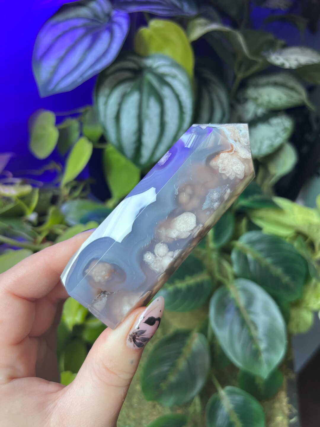 Orca Agate | Flower Agate Crystal Tower - B - Etsy