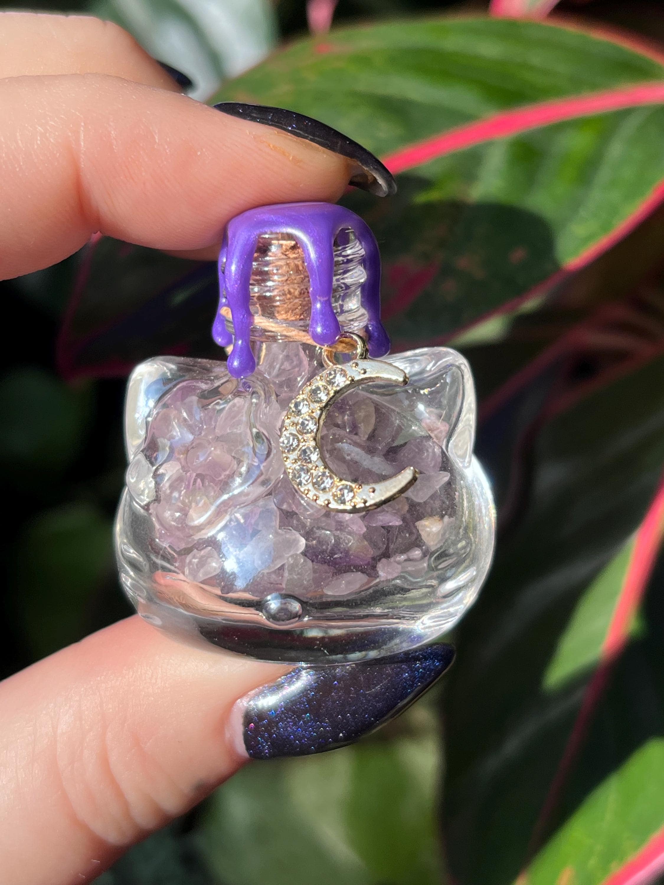 Mini Moonlit Familiar Amethyst Spell Jar - Intuition, Calm & Spiritual ...