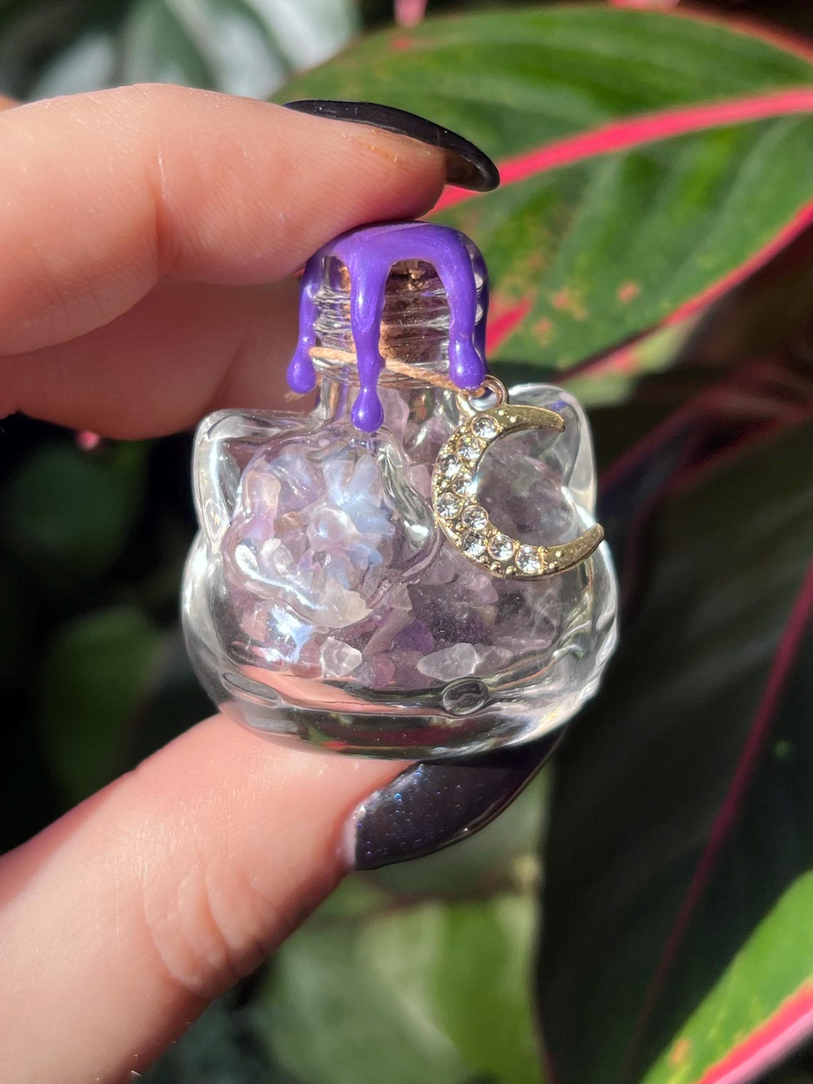 Mini Moonlit Familiar Amethyst Spell Jar - Intuition, Calm & Spiritual ...
