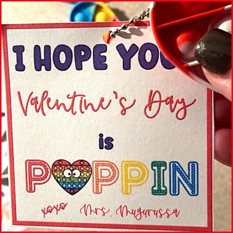 Valentine's Day Pop-it Tag - Etsy