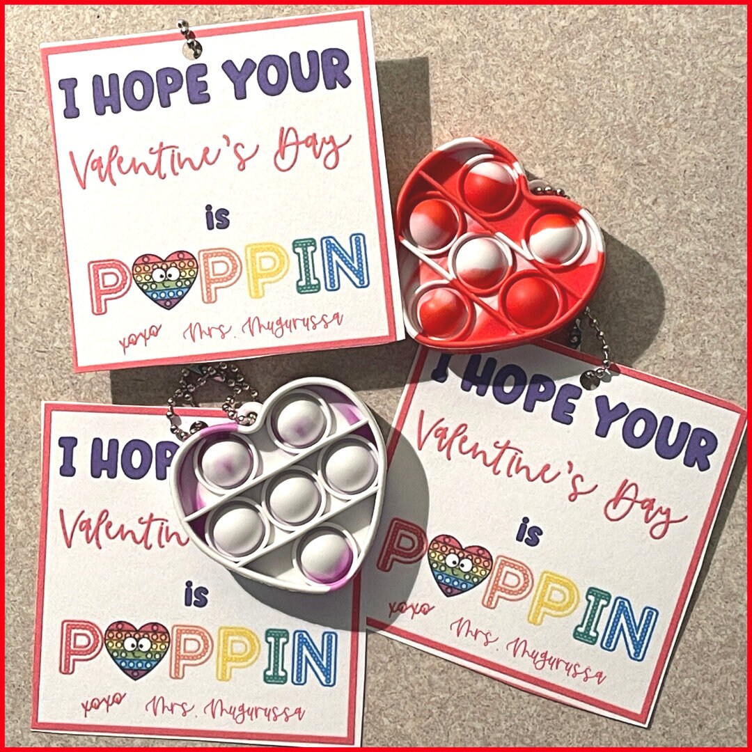 Valentine's Day Pop-it Tag - Etsy