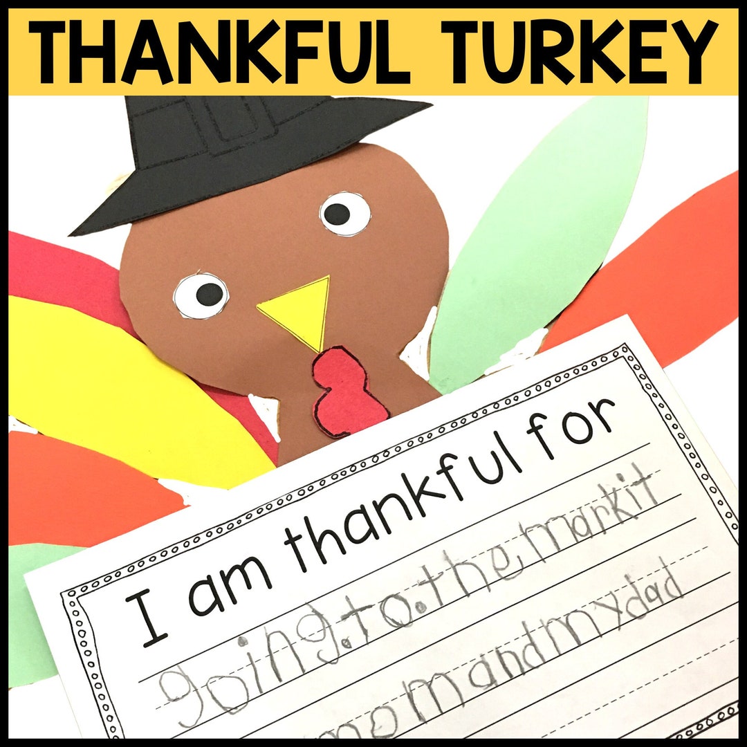 Thankful Turkey Writing Craft - Etsy