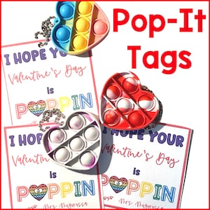 Valentine's Day Pop-it Tag - Etsy