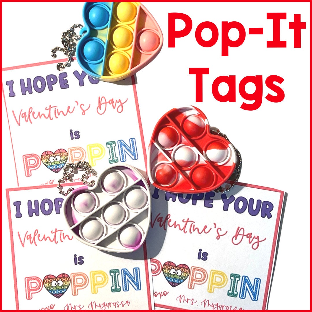 Valentine's Day Pop-it Tag - Etsy
