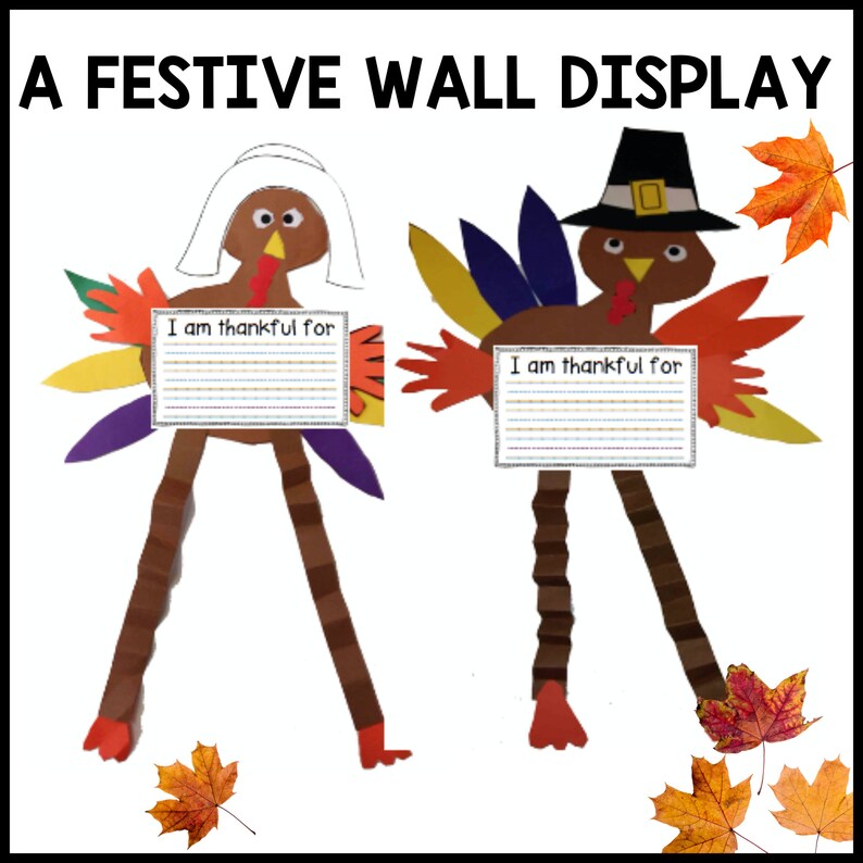 Thankful Turkey Writing Craft - Etsy