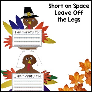 Thankful Turkey Writing Craft - Etsy