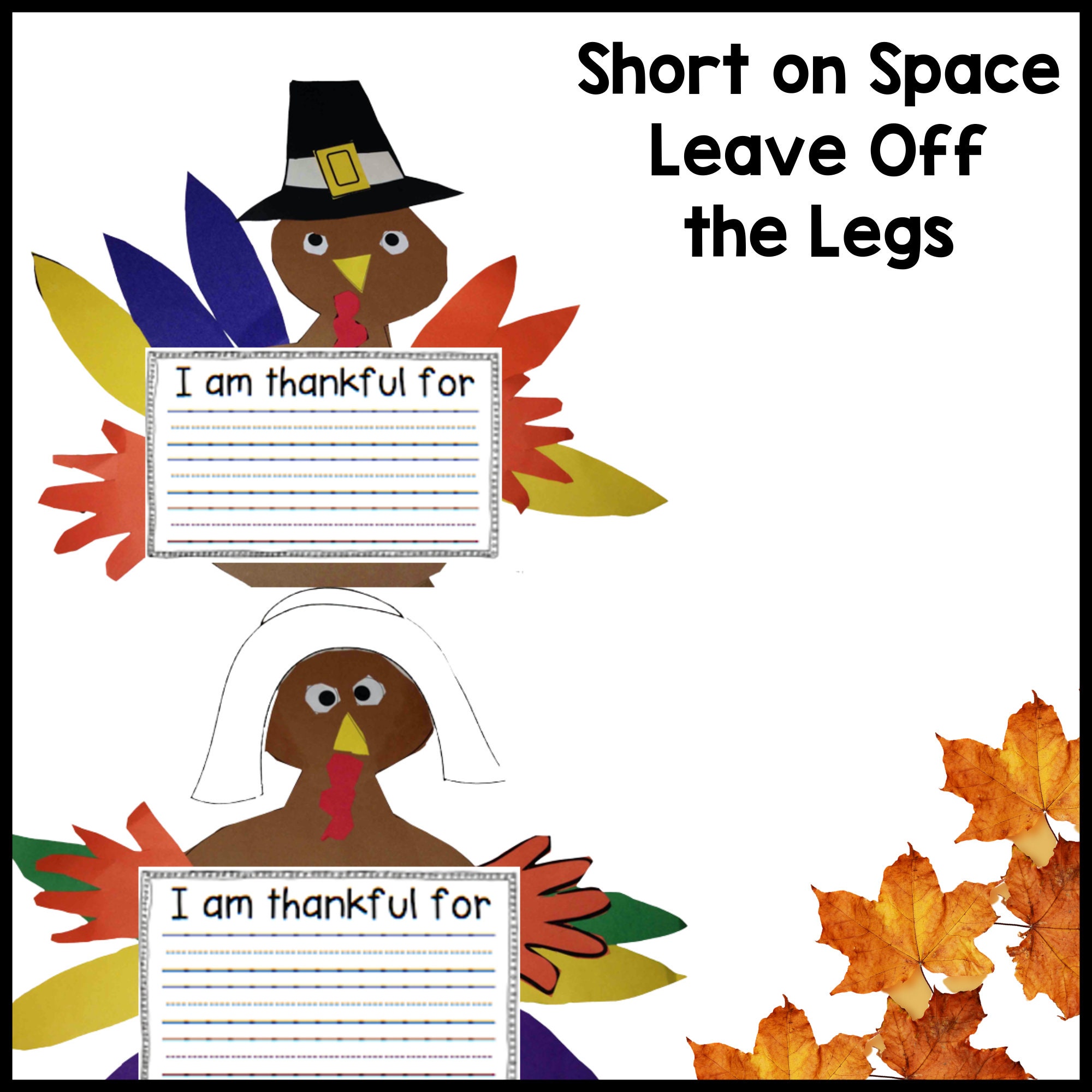 Thankful Turkey Writing Craft - Etsy