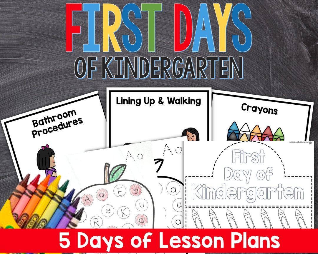 The First Week of Kindergarten Lesson Plans, Activities and Procedures ...
