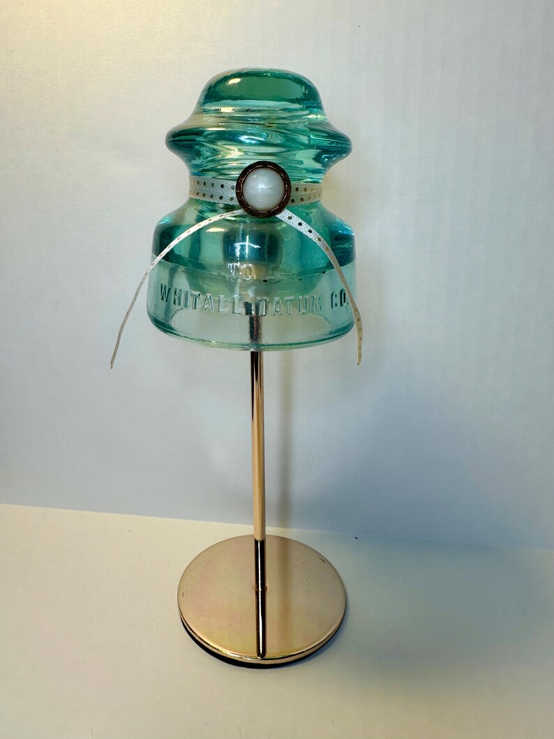 Glass Insulator Decor With Candle Holder Base - Etsy