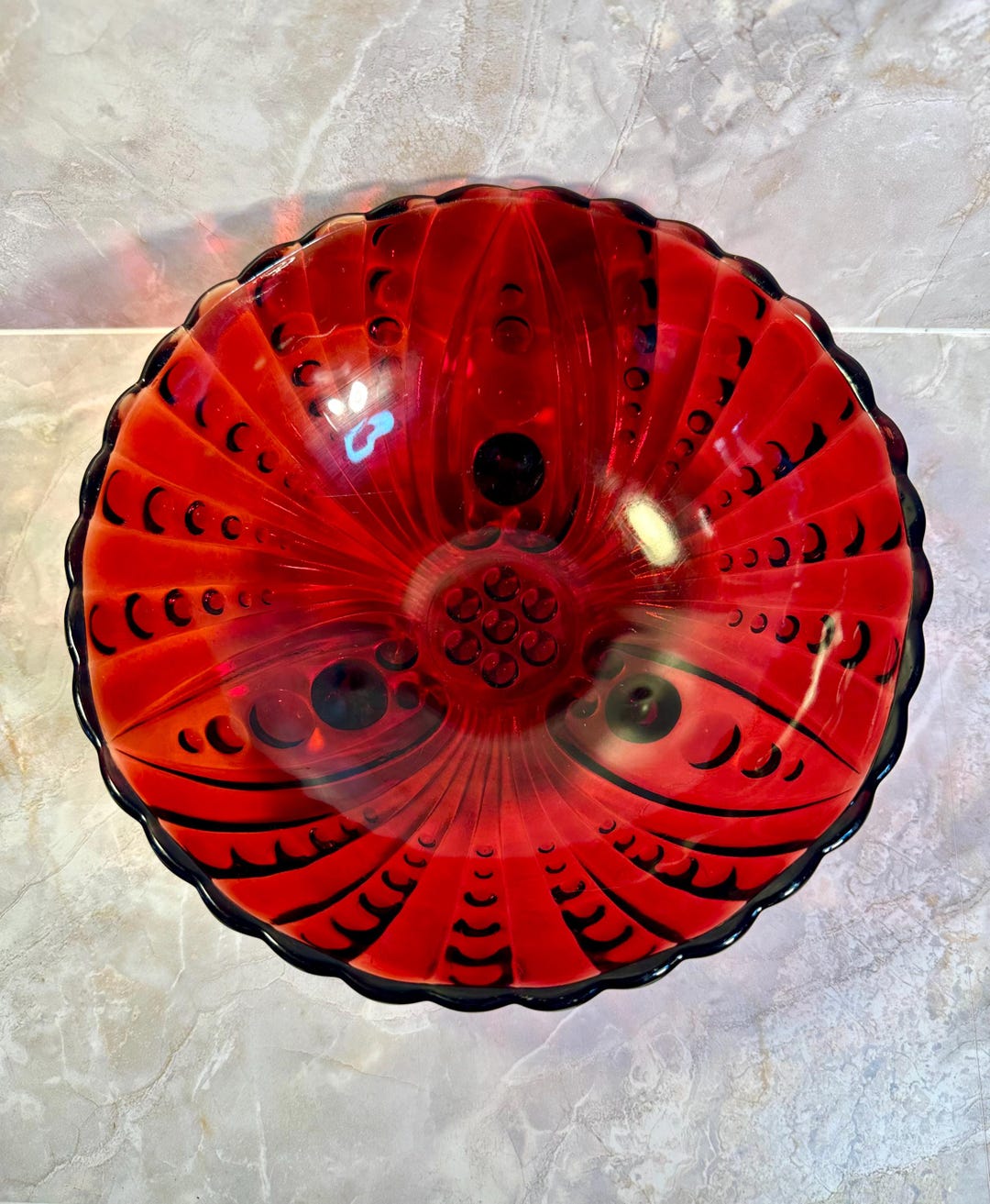 Vintage Anchor Hocking Royal Ruby Red Burple Glass Bowl. MCM - Etsy