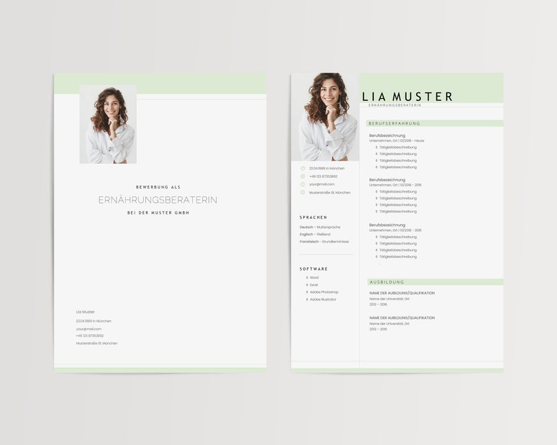 Application Templates, CV Template for Word, Modern CV, Cover Letter ...