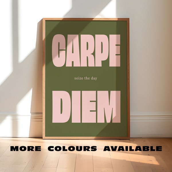 Carpe Diem Poster - Etsy