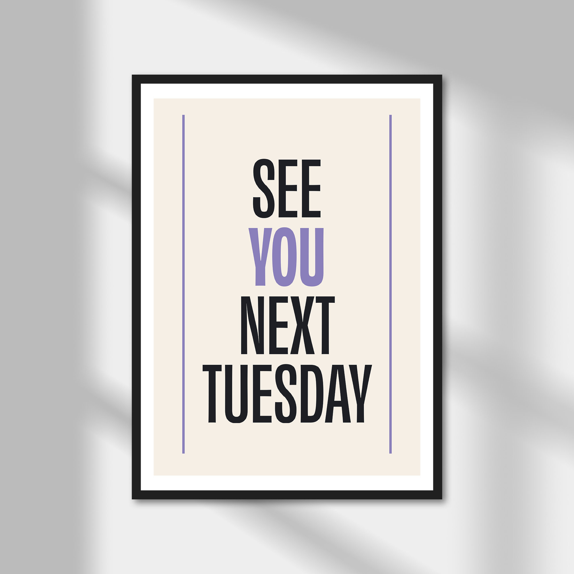See You Next Tuesday Typographic Print | Modern Quote Poster - Etsy