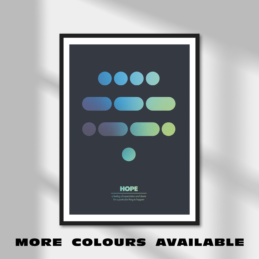 Hope Morse Code Print | Minimalist Wall Art - Etsy