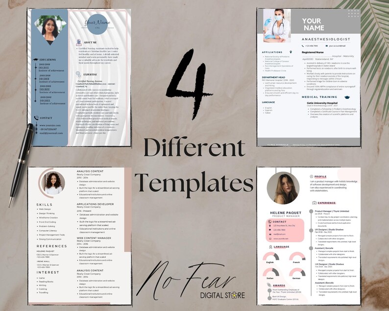 Bundle Set Cv Bundle Resume Bundle Resume Template Modern Resume ...