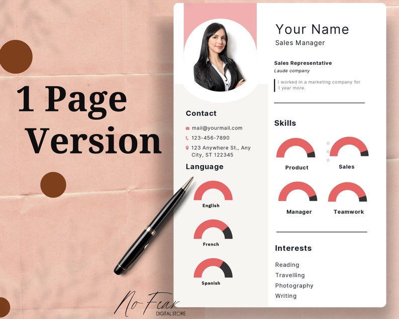Resume Template Modern Resume Template Word & Mac Apple Pages ...