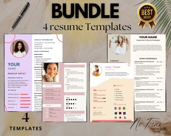 Bundle Set Cv Bundle Resume Bundle Resume Template Modern Resume ...