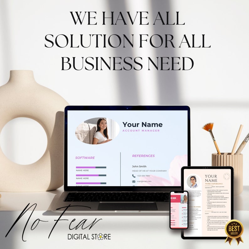 Resume Template Modern Resume Template Word & Mac Apple Pages - Etsy