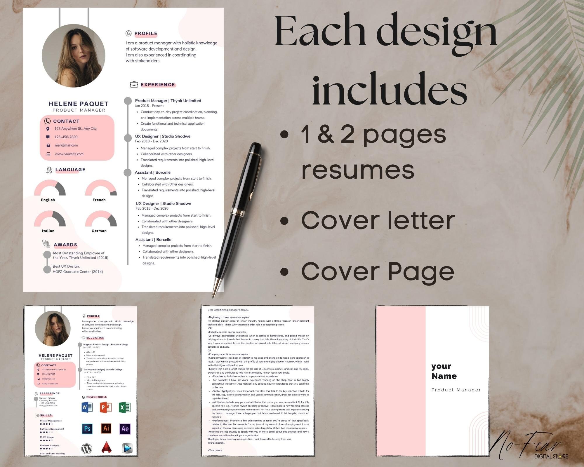 Bundle Set Cv Bundle Resume Bundle Resume Template Modern Resume ...