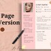 Resume Template Modern Resume Template Word & Mac Apple Pages - Etsy