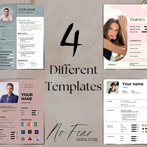 Bundle Set Cv Bundle Resume Bundle Resume Template Modern Resume ...