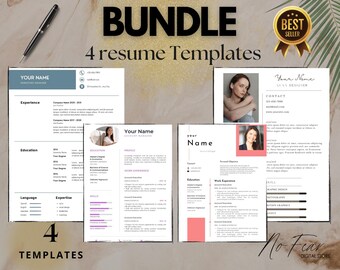 Bundle Set Cv Bundle Resume Bundle Resume Template Modern Resume ...