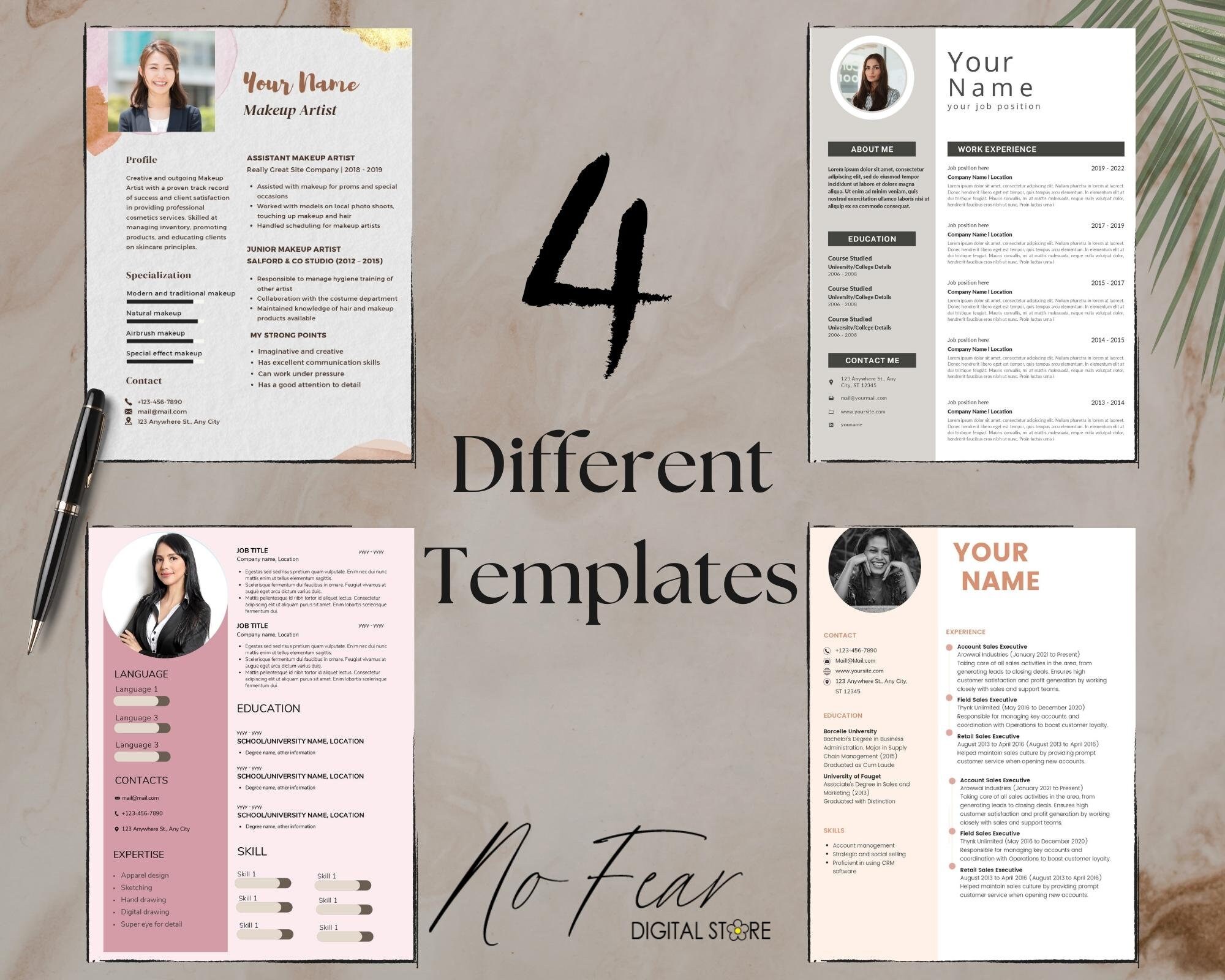 Bundle Set Cv Bundle Resume Bundle Resume Template Modern Resume ...