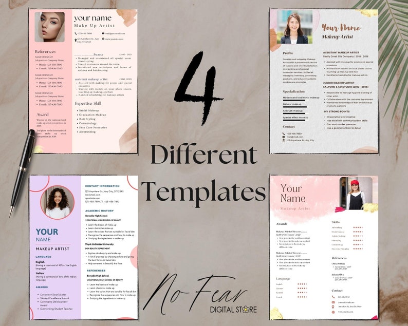 Bundle Set Cv Bundle Resume Bundle Resume Template Modern Resume ...