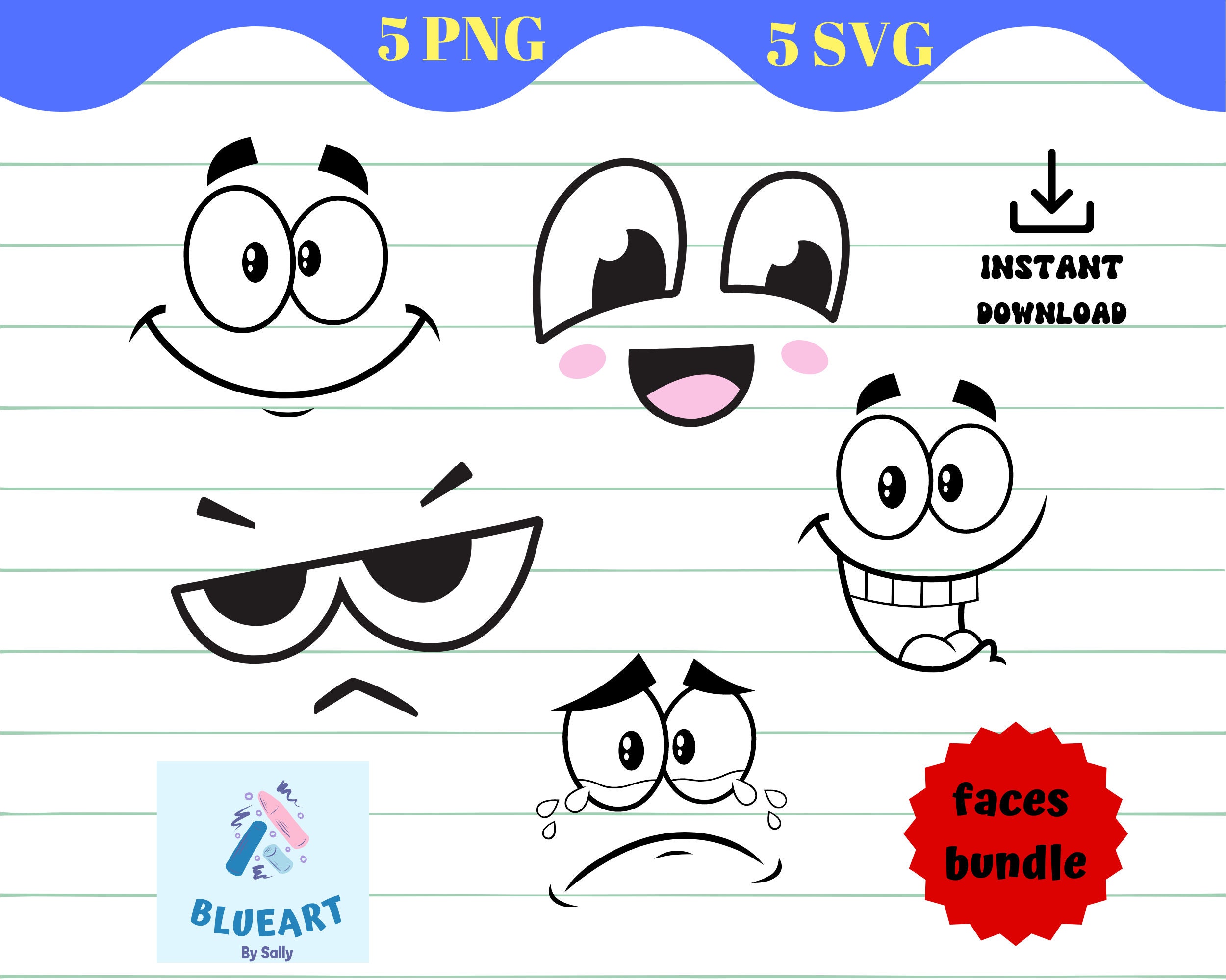 Faces Svg Bundle Faces Svg Smiley Face Svg Smiley Svg - Etsy