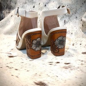 Custom Tooled Leather Heels - Etsy