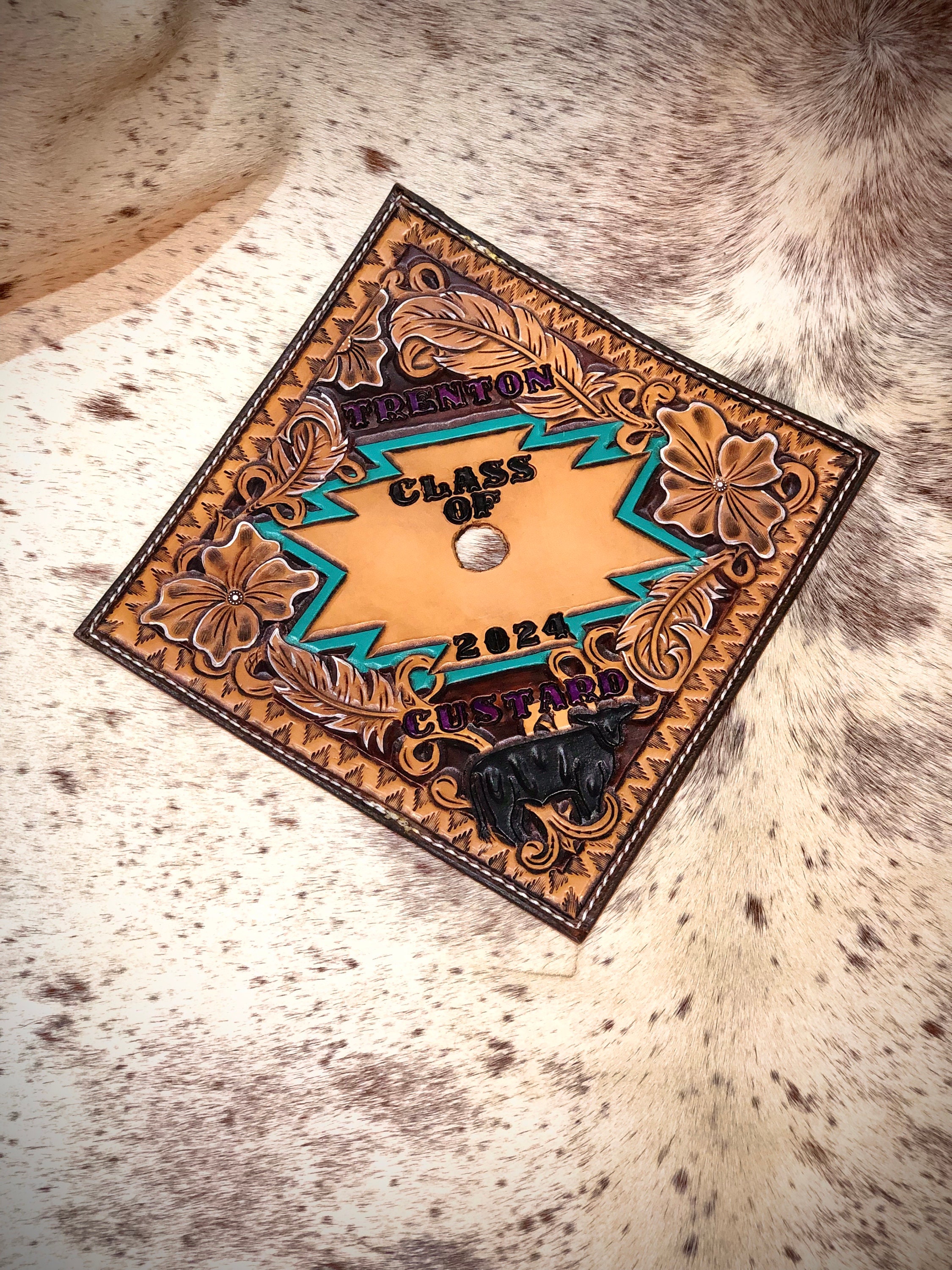 Custom Leather Grad Cap - Etsy