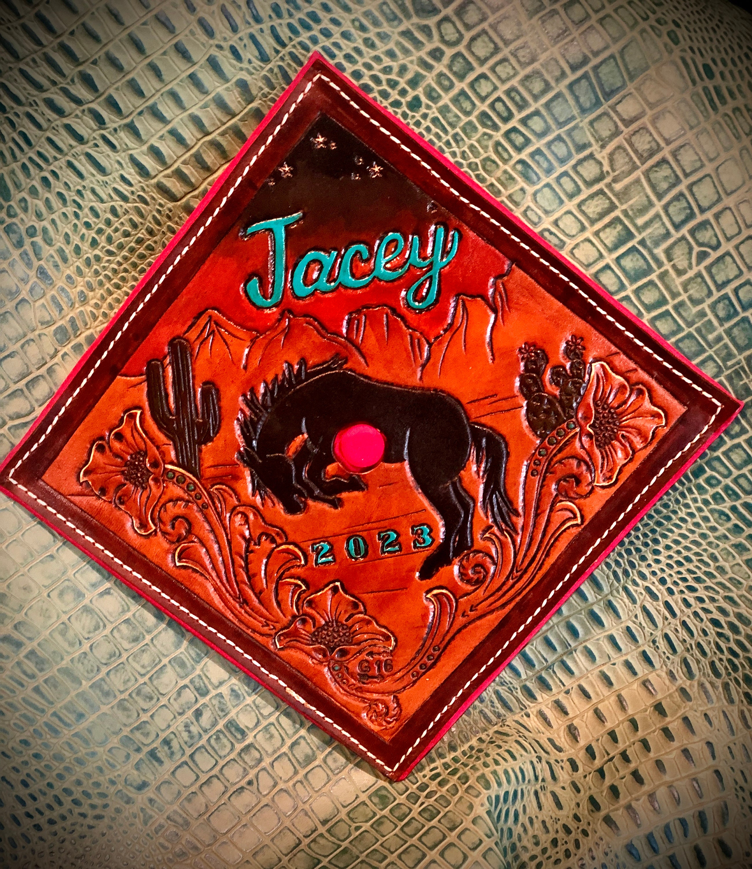Custom Leather Grad Cap - Etsy