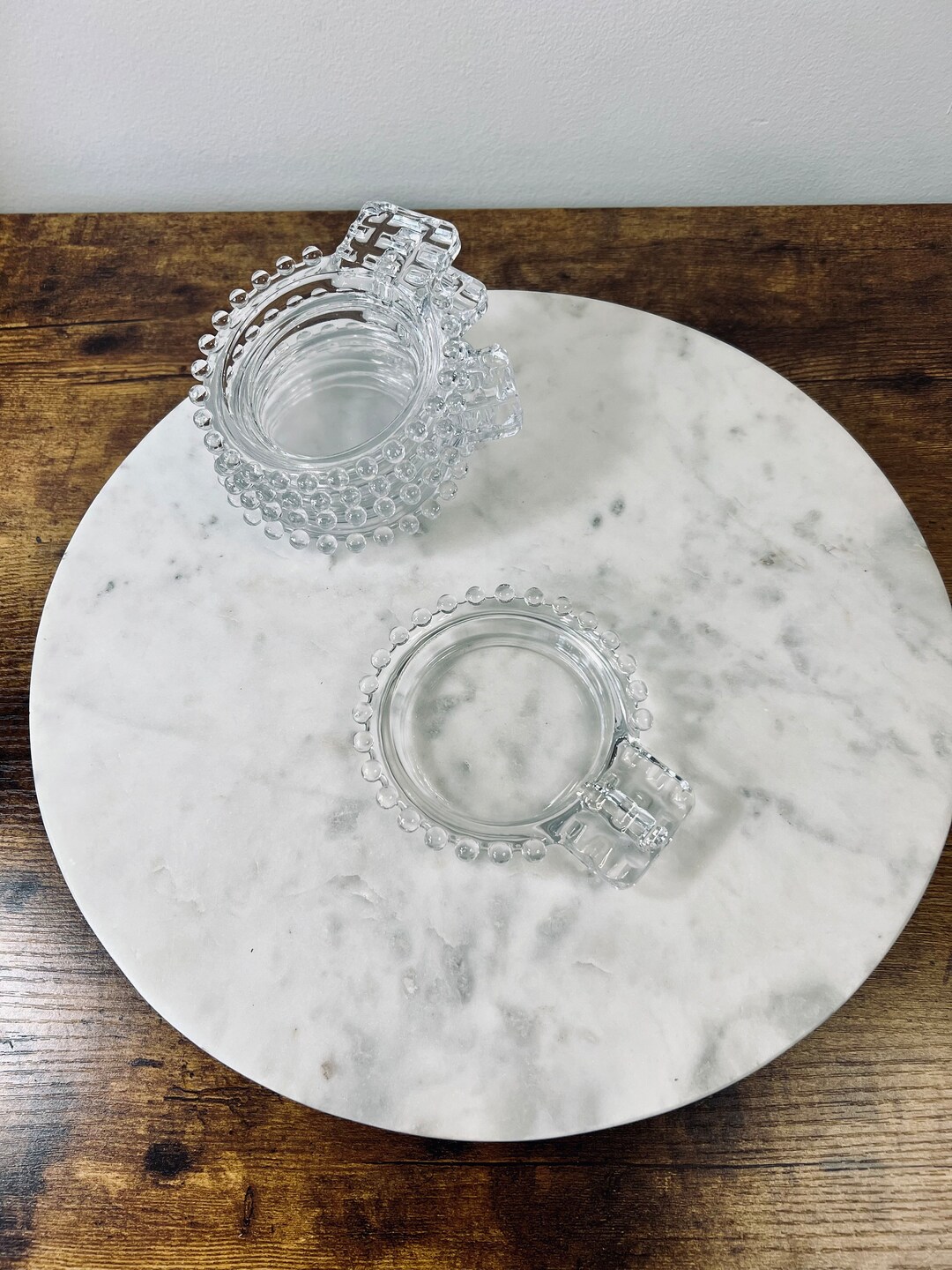 Vintage Imperial Glass 2 Slot Ashtray Candlewick Clear Design Set of 5 ...