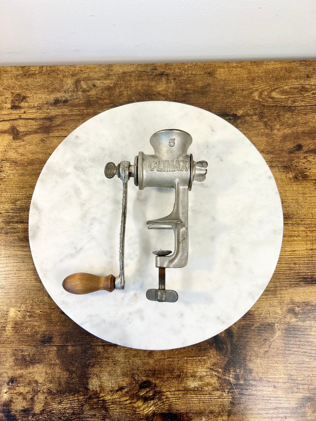 Vintage Climax Hand Crank Counter Clamp Meat Grinder; Retro Kitchenalia ...