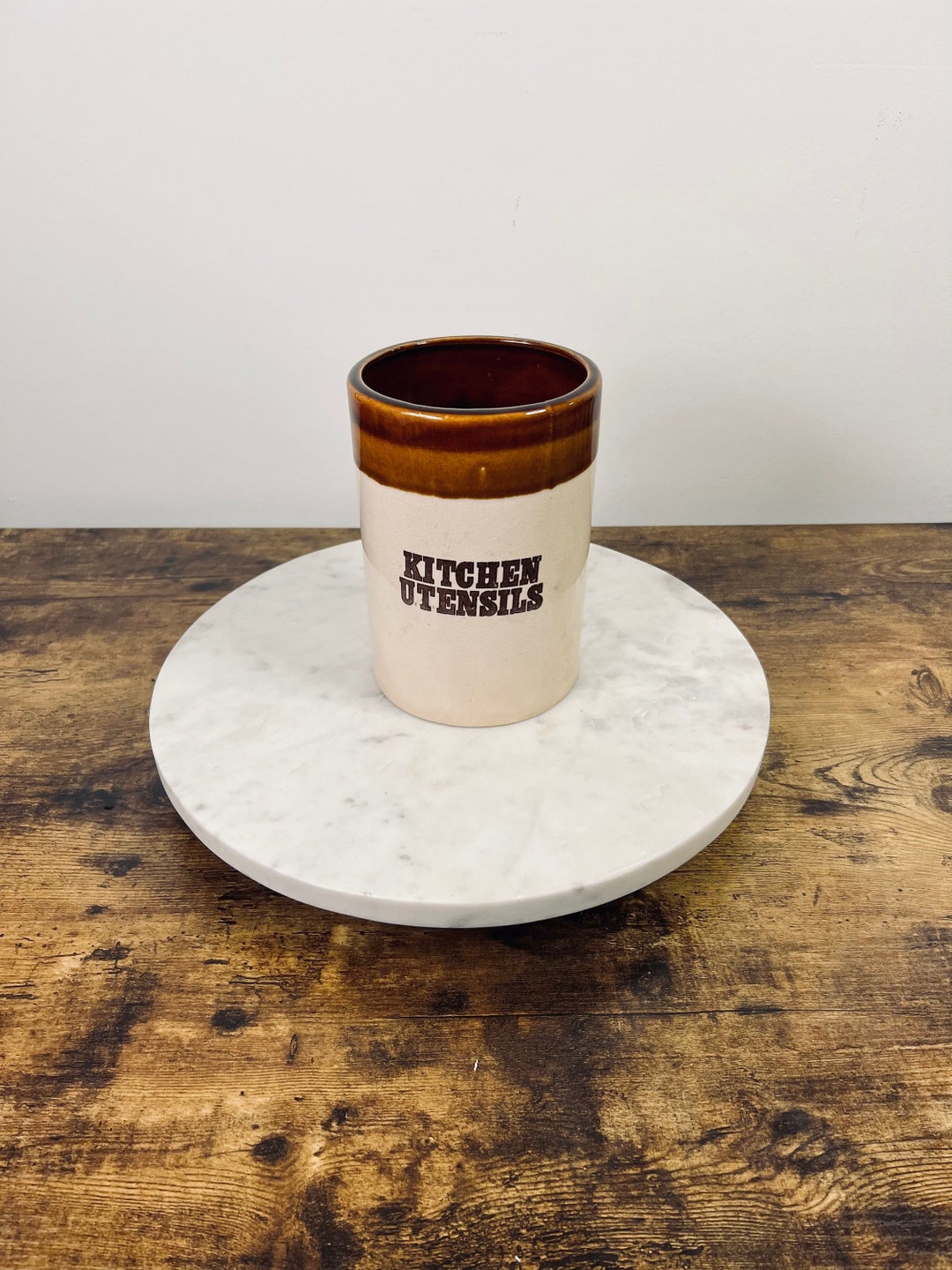 Vintage Himark Taiwan Kitchen Utensil Holder MCM Ceramic Canister Retro ...