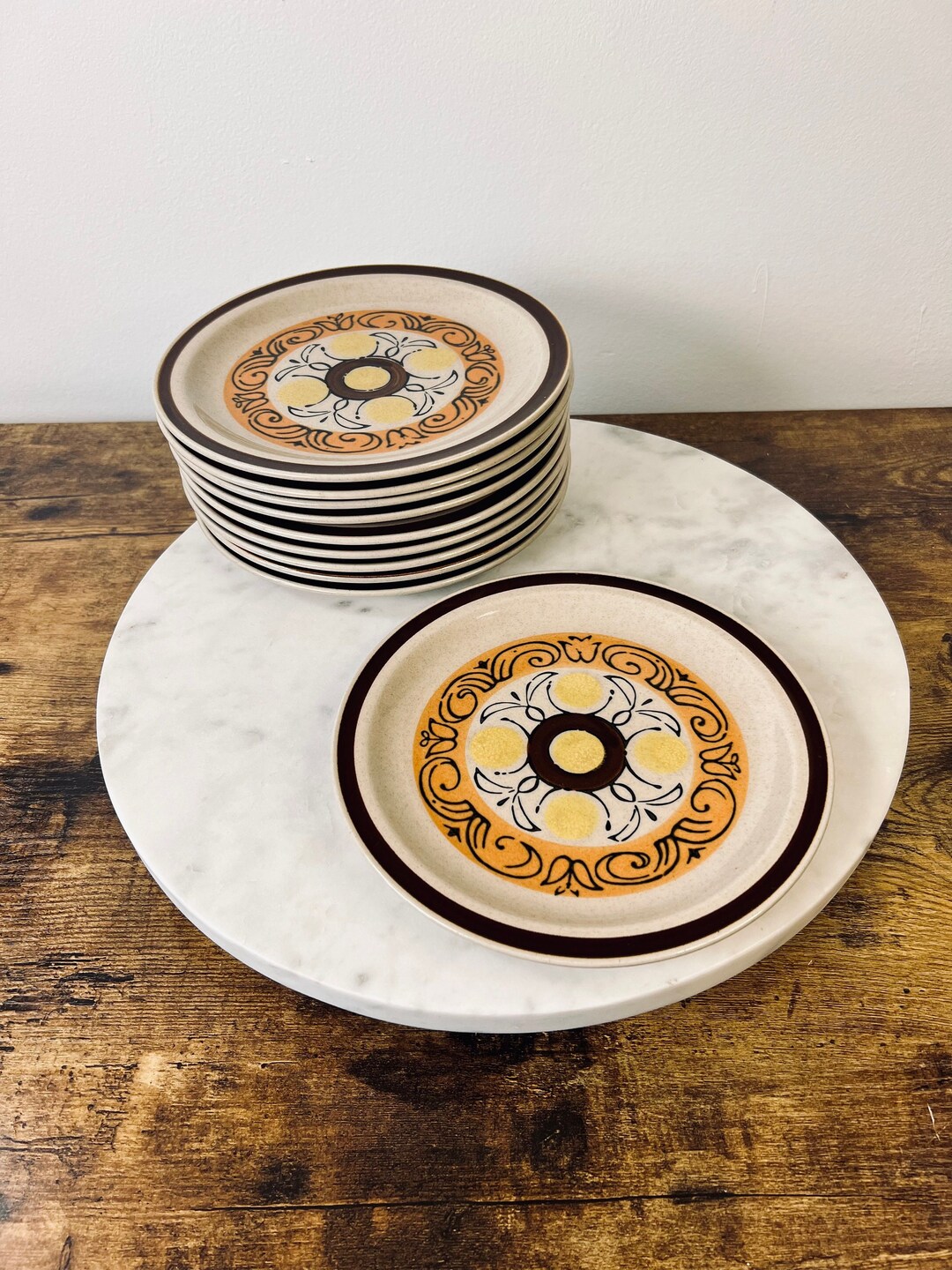 Vintage Mid Century Vista Japan Salad Plates Set of 4 Gift for New Home ...