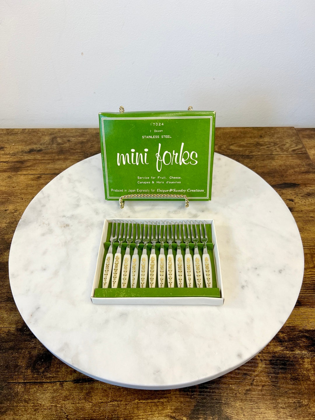 Vintage MCM Stainless Steel Mini Forks in Original Box; Set of 12 ...