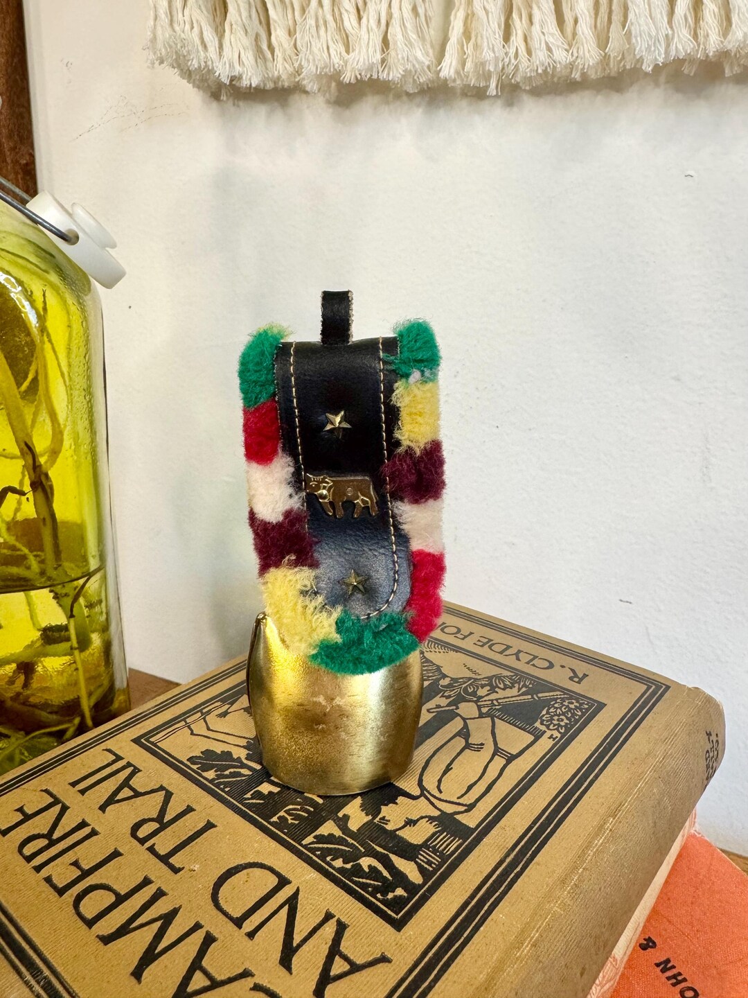 Vintage Swiss Brass Souvenir Cow Bell; Retro Memorabilia; Grannycore ...