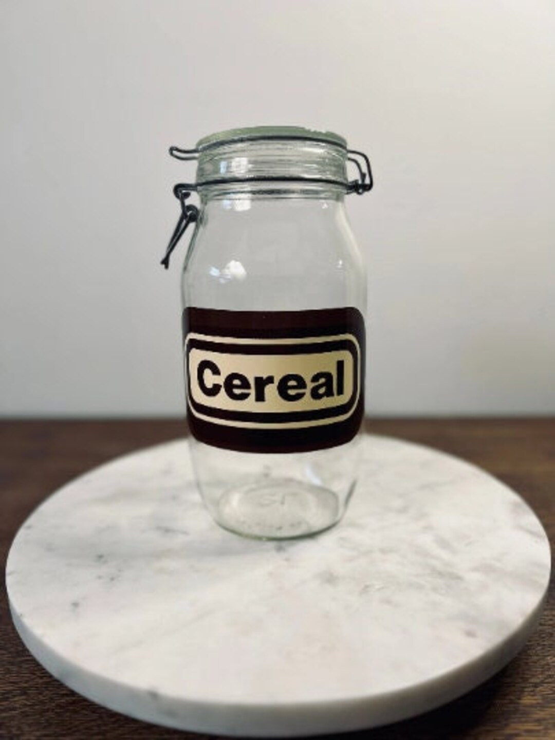 Vintage Carlton Glass Cereal Canister 2 Liter Jar With Lid Retro ...