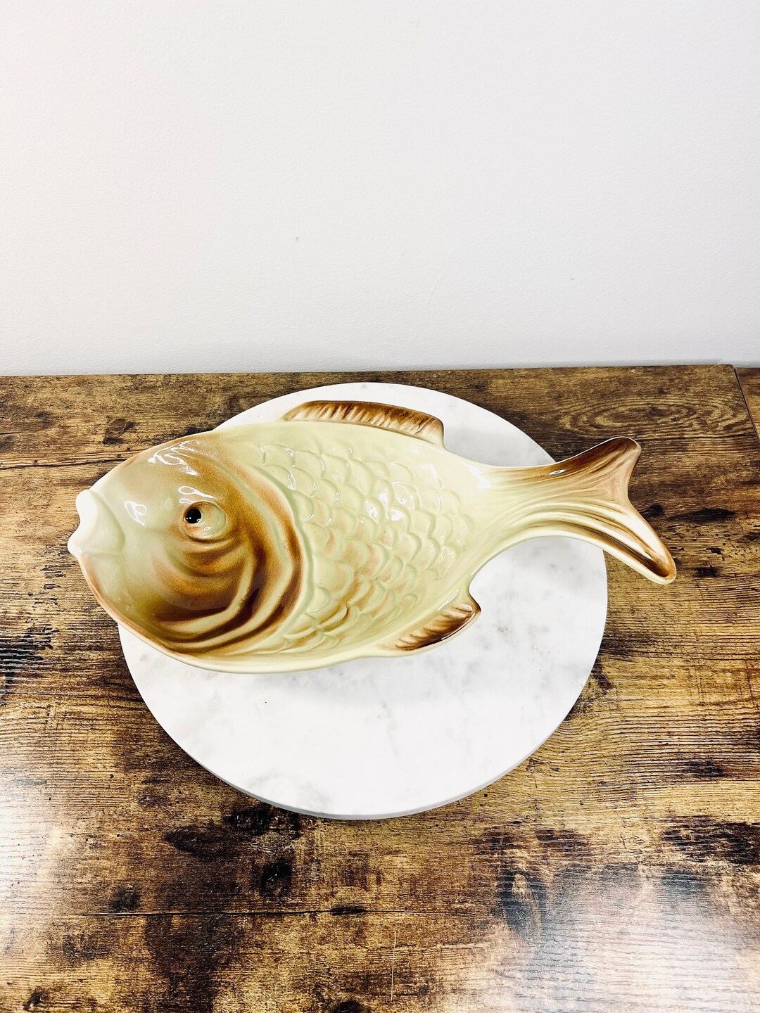 Vintage MCM Ceramic Fish Serving Bowl Retro Kitchenalia Gift for Host ...