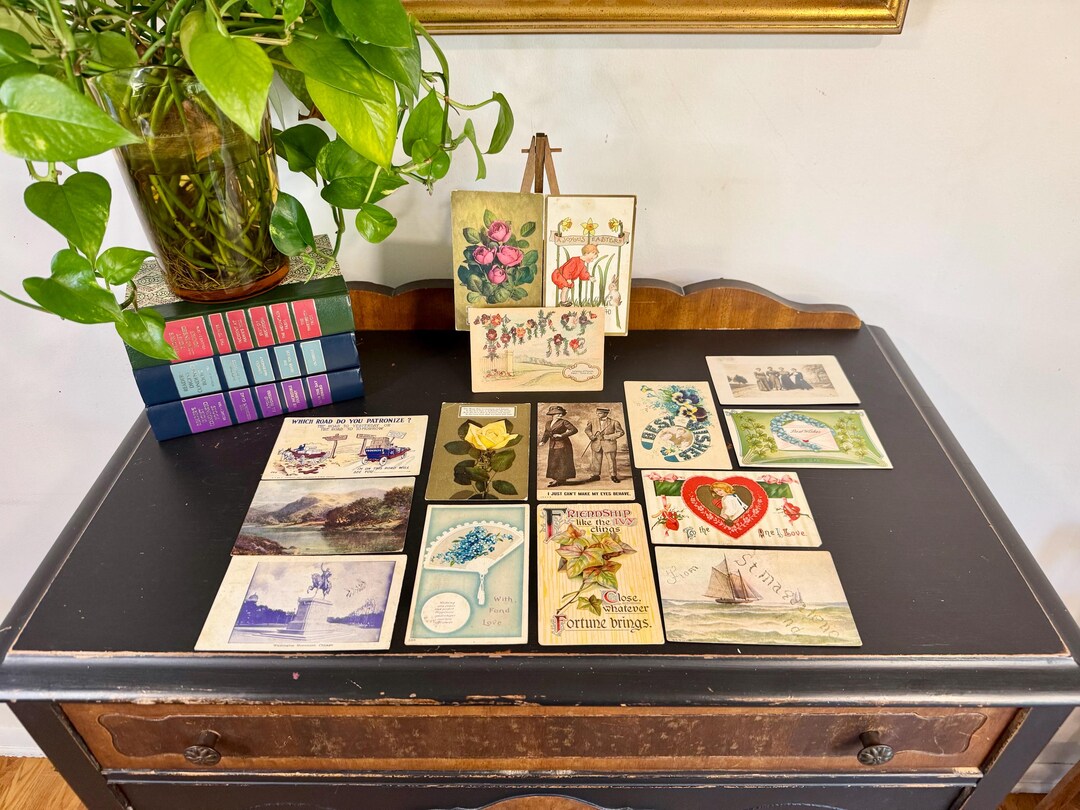 Antique Early 1900's Postcards Signed & Stamped; Lot of 15; Victorian ...